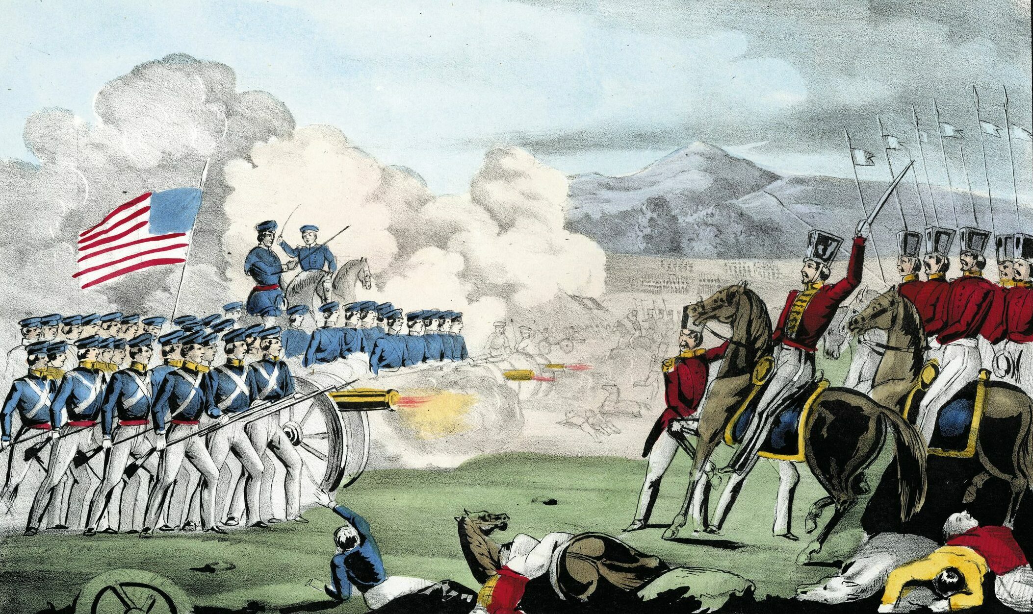 Mexicanamerican War Battle Of Buena Vista 1847 Poster The Battle Of