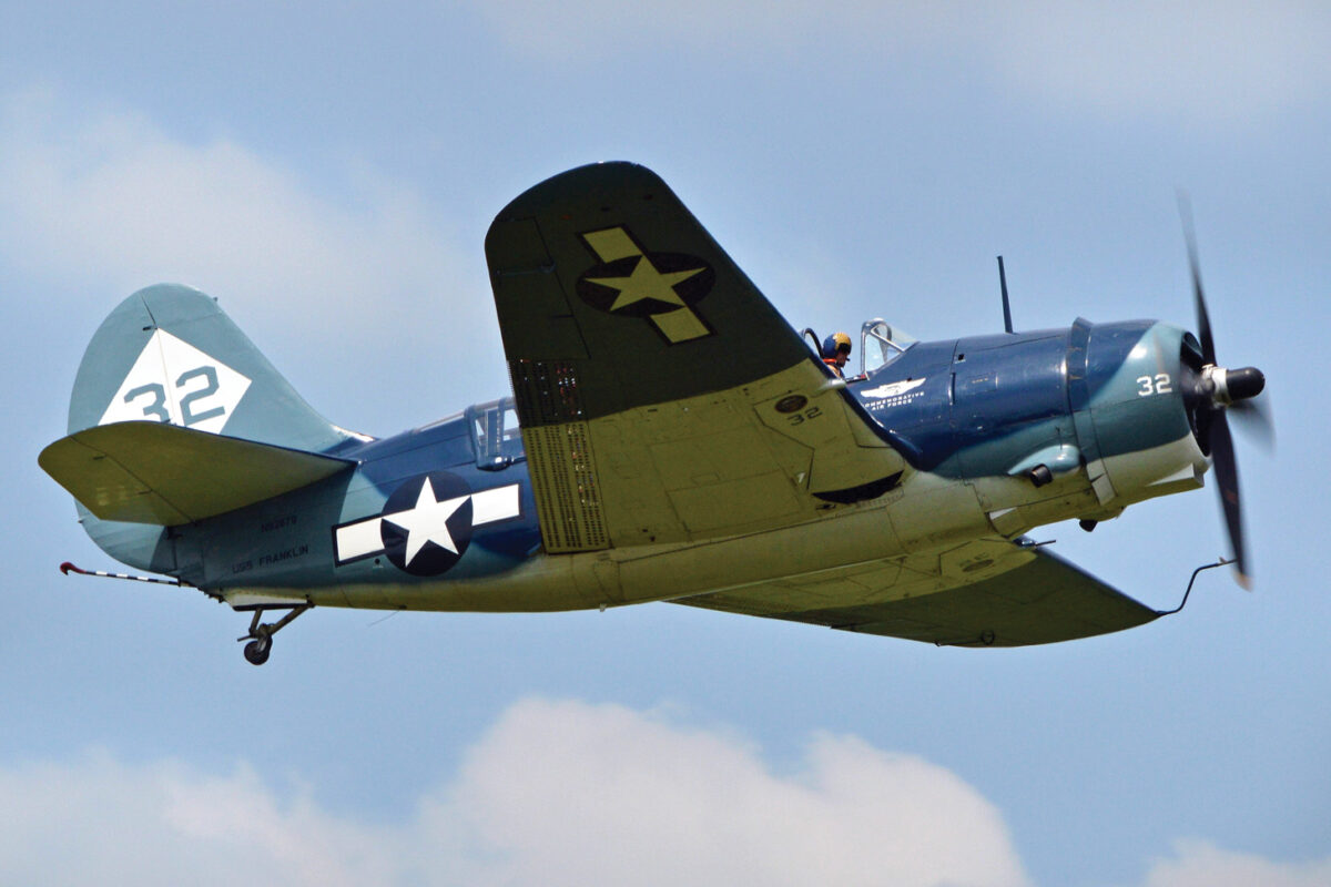 To attack targets from a steep angle, Curtiss developed the SB2C ...