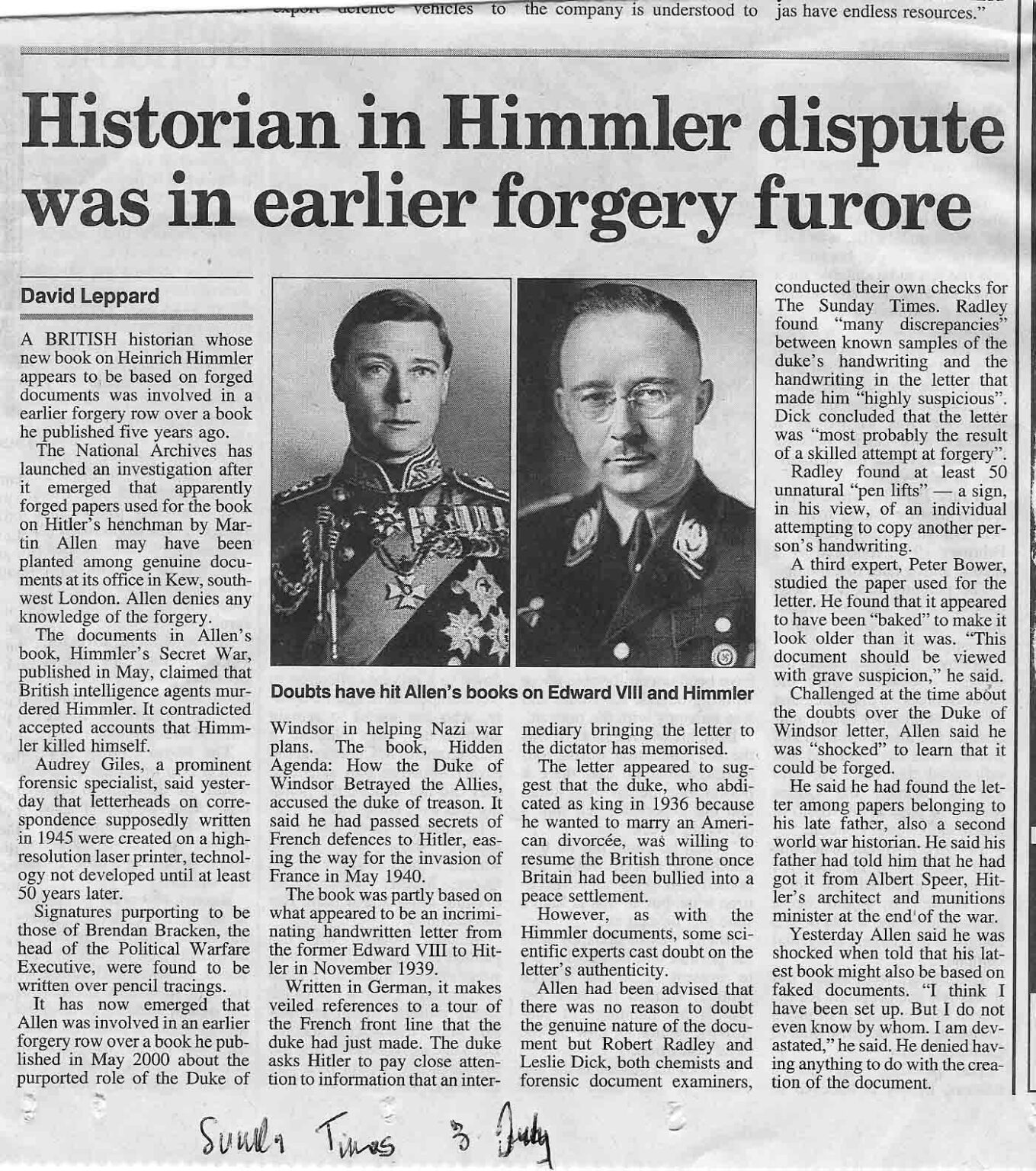 Some sixty years later, Reichsführer Heinrich Himmler’s death remains ...