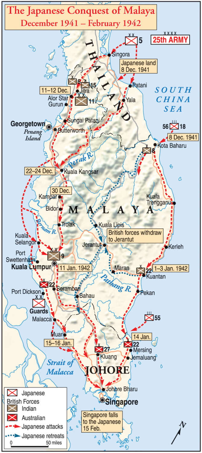 The Fall of Malaya: Japanese Blitzkrieg on Singapore - Warfare History ...