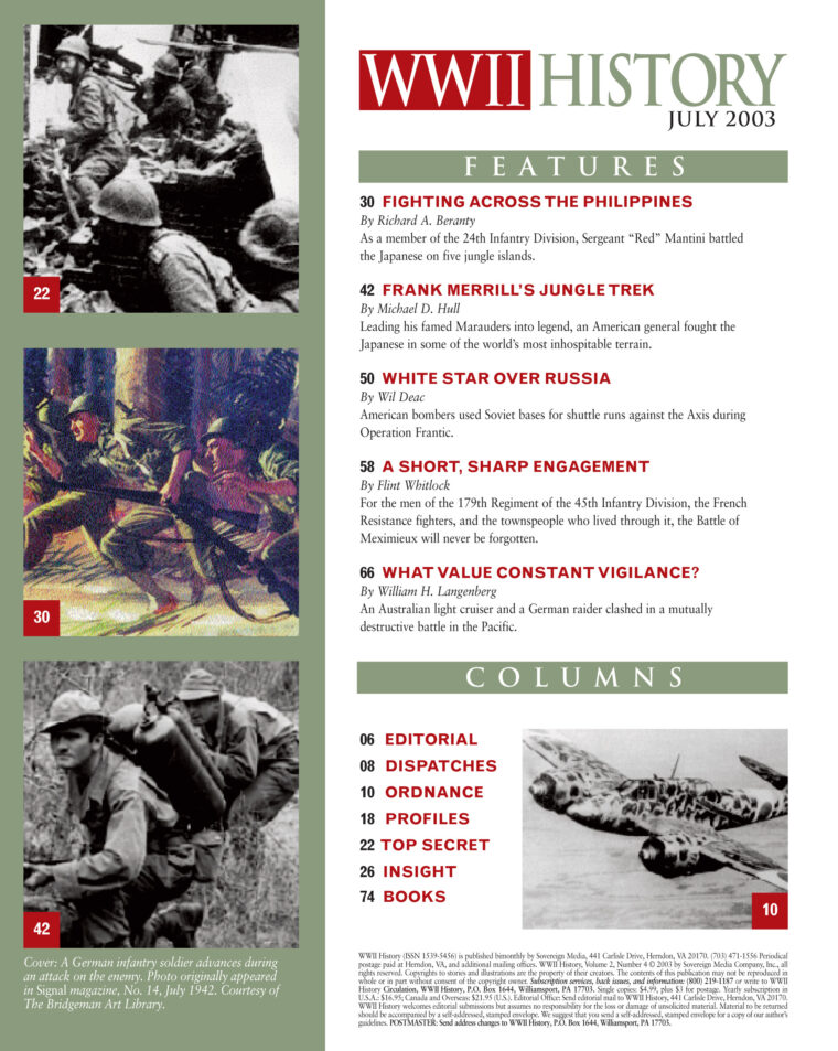 July 2003 Archives - Warfare History Network